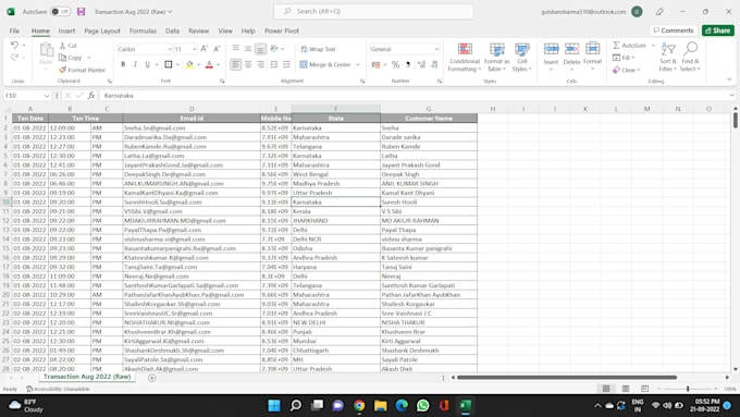 Do data cleaning, data sorting etc i was worked on jumble worksheet by ...