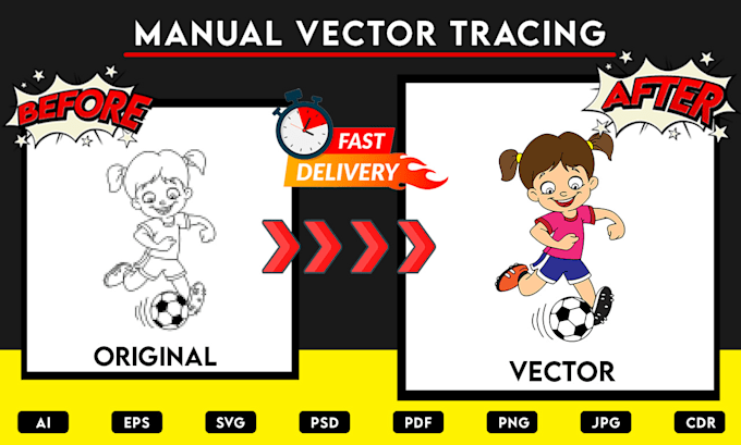 Do manual vector tracing, vectorize logo, artwork perfectly by Mrshirazbukhari | Fiverr