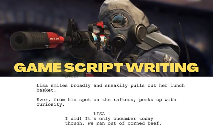 Write your video game script or dialogue by Keks_write | Fiverr