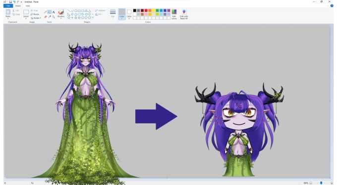 Make a scuff chibi vtuber model by Deathwing_vt | Fiverr