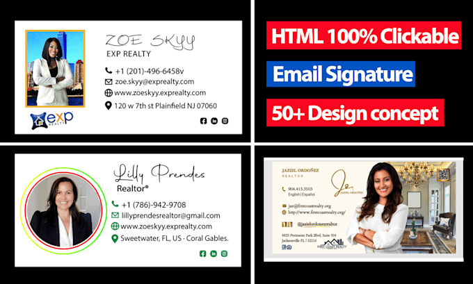 Design unique best email signature for real estate by Badshl | Fiverr