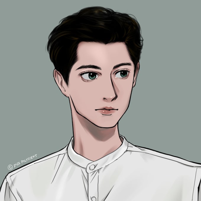 Draw your profile picture bust up portrait pfp in my art style by ...