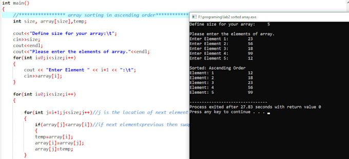 Create Your Cpp Python Programs Include Oop Function Array Sorting Algorithms By Sajadahmmad