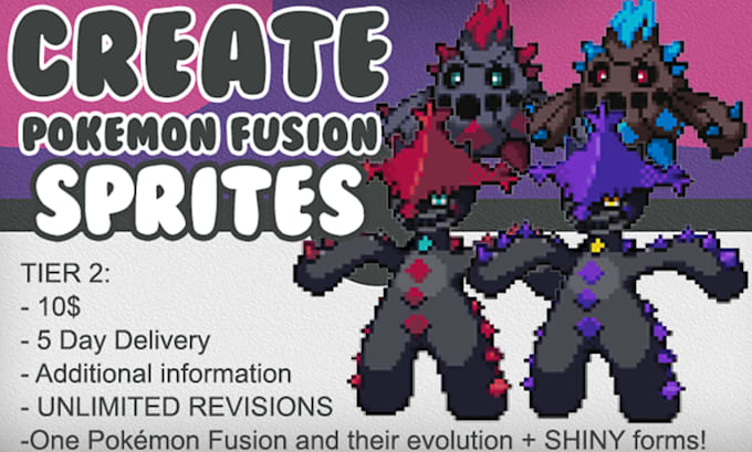 Make a pokemon fusion sprite of your choice by Sergini_bleb | Fiverr