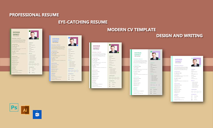 Do professional, eye catching resume design and modern cv template by ...