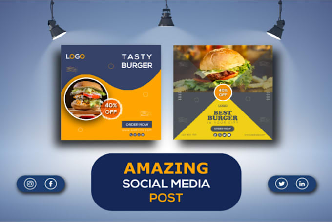 Design amazing social media posts graphics for facebook, instagram ads ...