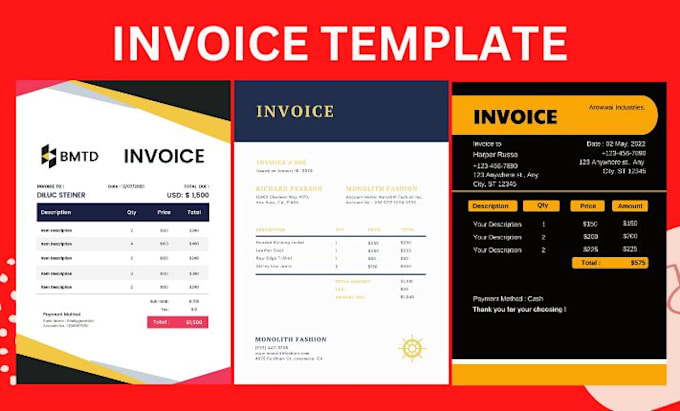 Design professional invoice template, letterhead, quotation, proforma ...
