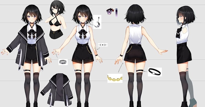 Draw and rig your character anime, furry, nfsw, nsfw, vtuber model by ...