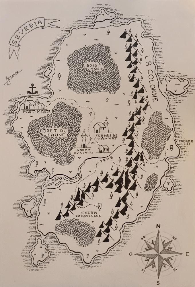 Draw a map for your fantasy tabletop rpg by Aremorwow | Fiverr