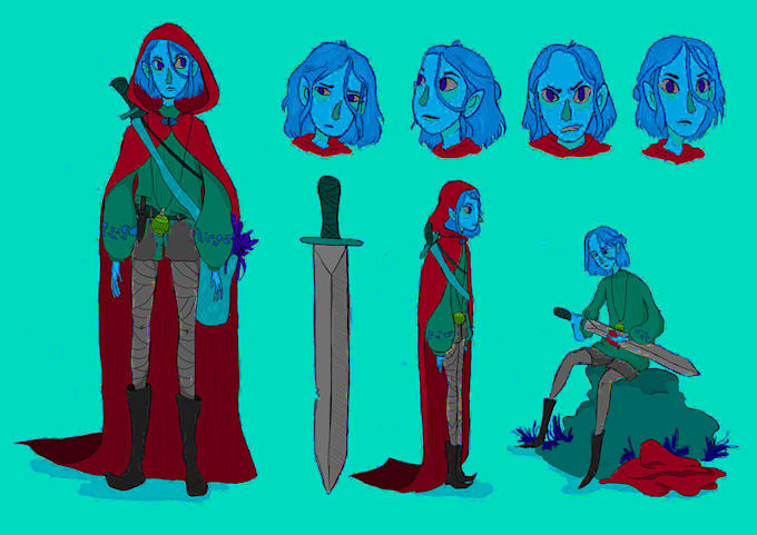 Draw dnd, character design and concept art in my style by Armunneksi ...