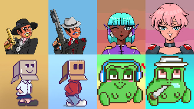 Draw customized 1k, 5k, 10k pixel nft collections by Itsmemikey | Fiverr