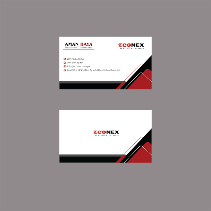 Design professional digital visiting card by Rabiarasool18 | Fiverr