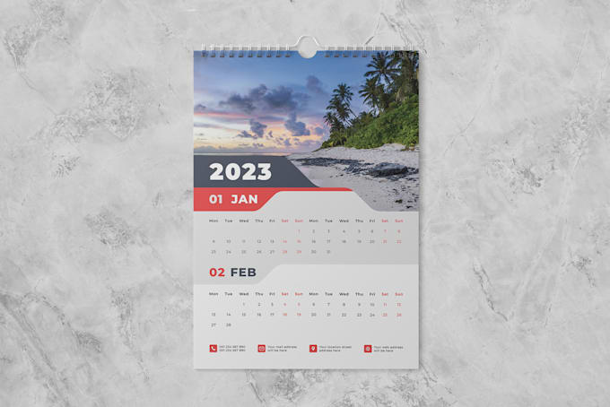 Design desk calendar, wall calendar template by Uirsdrashu | Fiverr