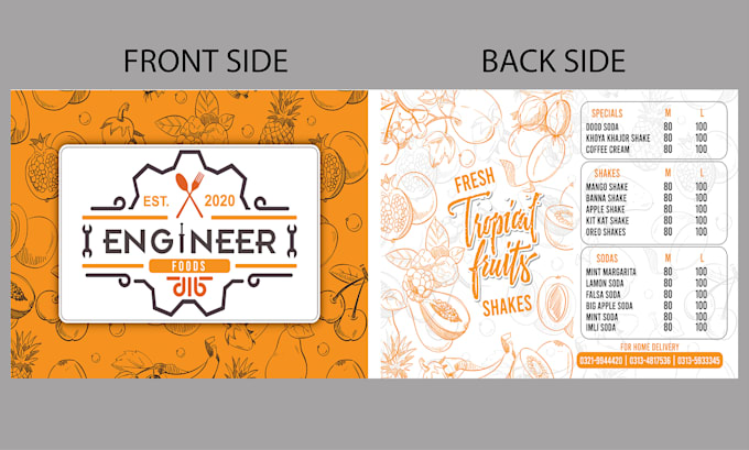 Design professional price card for your business by Faizankhan176 | Fiverr