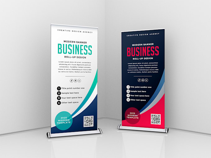 Design outstanding rollup and pullup banner ads by Immehaksra | Fiverr