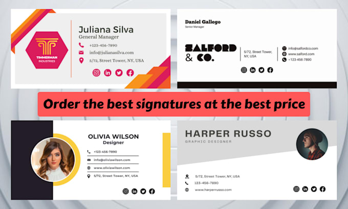Create a responsive html email signature in 24hr by Moohitt | Fiverr
