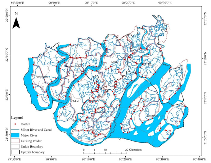 Create gis maps with spatial analysis in arcgis or qgis by Neamul_haque ...