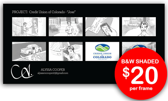 Create thoughtful storyboards for your project by Alyssa_cooper | Fiverr