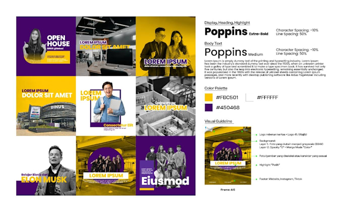 Make social media content planner and brand design guidelines by ...