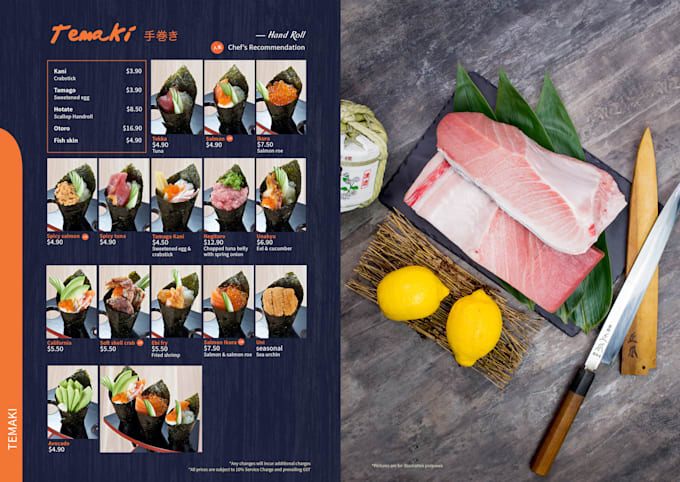 Design your perfect restaurant menu in 24 hours by Aferdinanddd | Fiverr