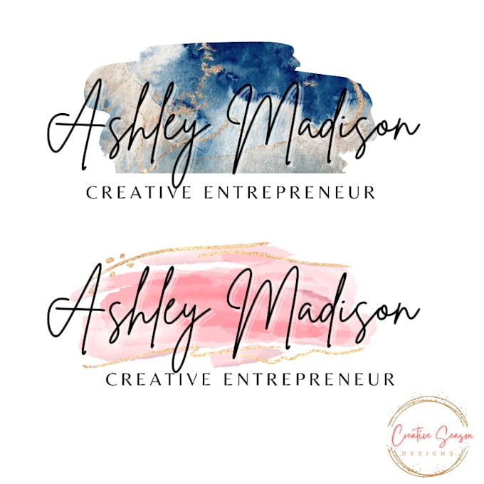 Design pretty feminine watercolor script signature logo by Rclarke077 ...