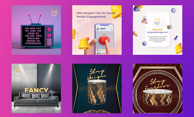 Design creative social media content for you by Ecearslan_ | Fiverr