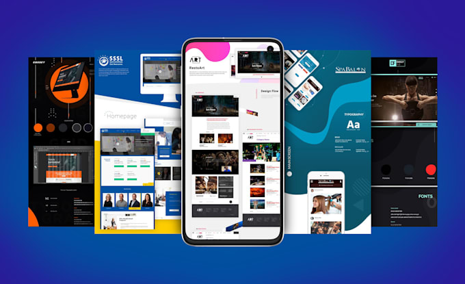 Modern web website, mobile app ui ux design, mobile ui designer in ...
