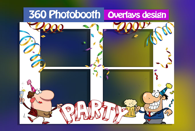 Do photo booth templates design, 360 photobooth overlay for your event ...