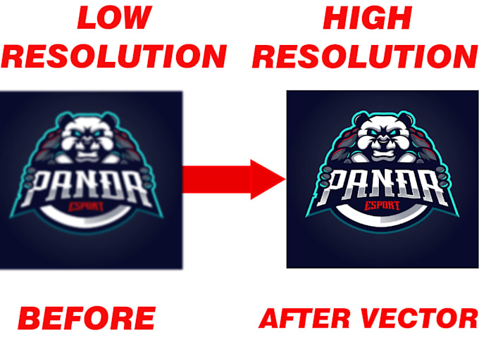 Convert raster to vector, image tracing, with high resolution by Vector7229 | Fiverr