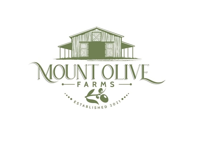 Design realistic mount olive farm logo with creative concept by ...
