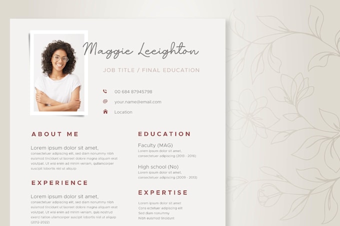 Design beautiful professional cv by Scarlettz5 | Fiverr