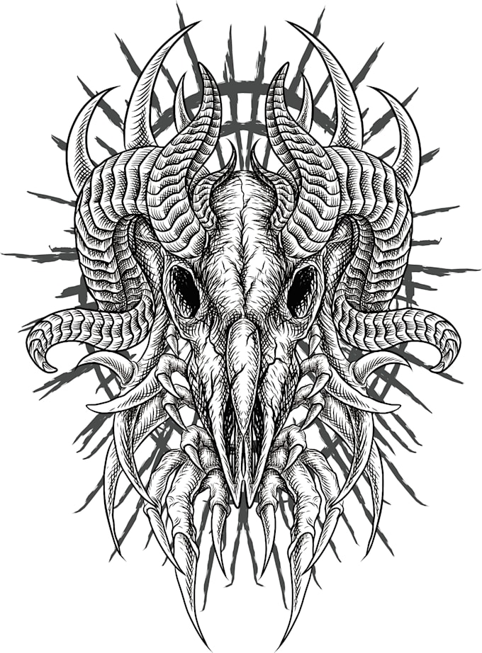 Make the dark art, satan, horor, and brutality illustration by ...