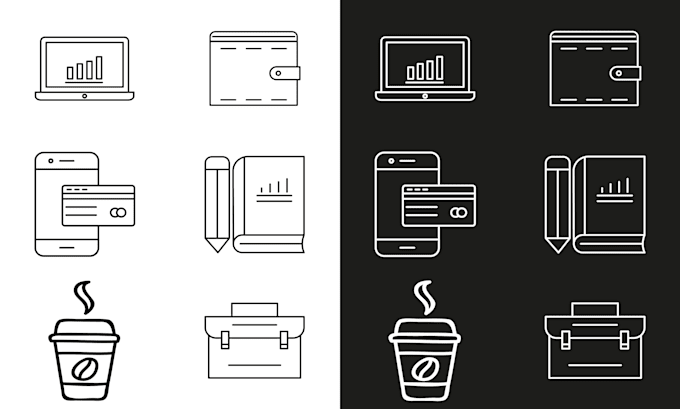 Design modern and unique flat icons with only 6 hours by Flyerexper1 ...
