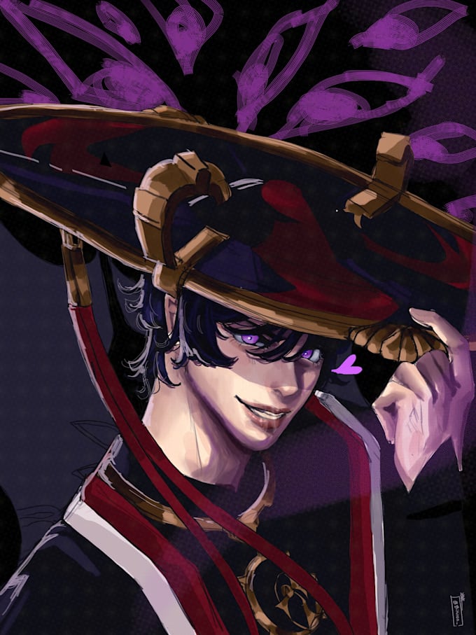 Draw a fully rendered and detailed character by Bleubelll | Fiverr