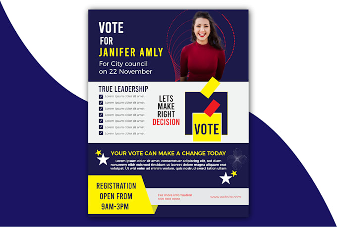 Design amazing political election campaign flyer, banner and poster ...