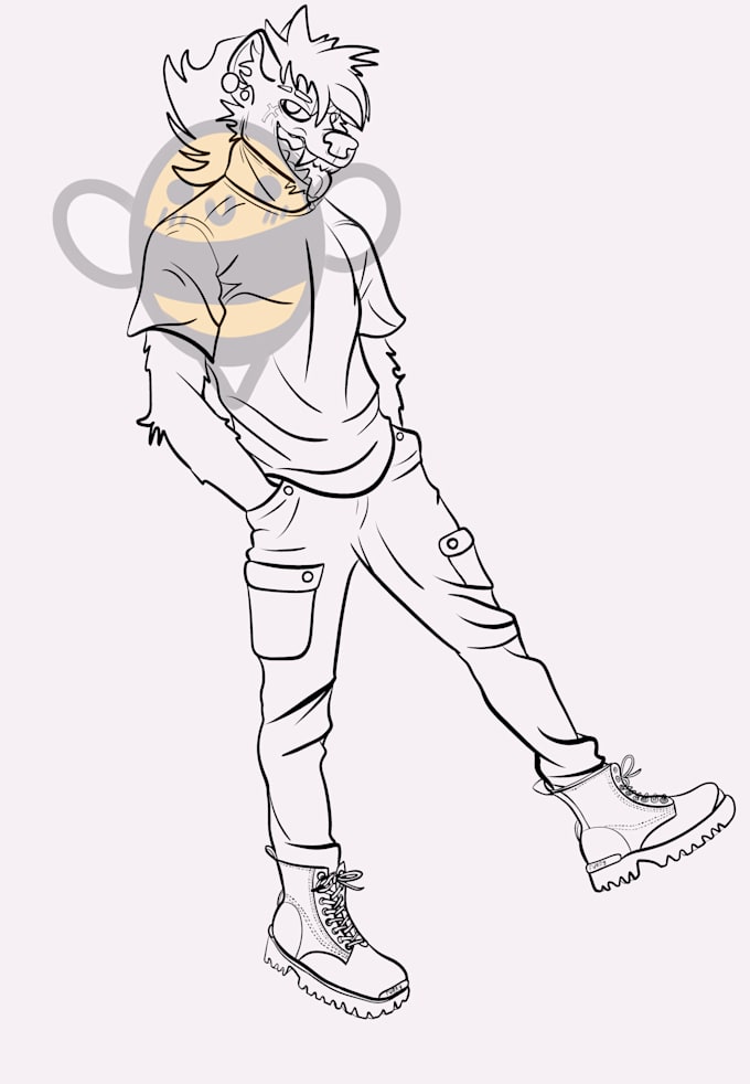 Draw a fullbody picture of your character, digital drawing, furry by ...