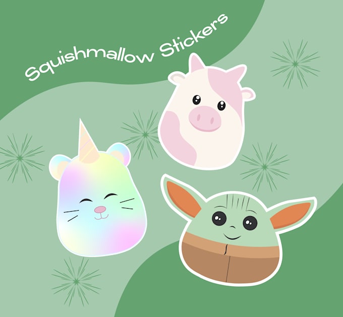 Illustrate coloured professional sticker designs by Ellogerbear | Fiverr