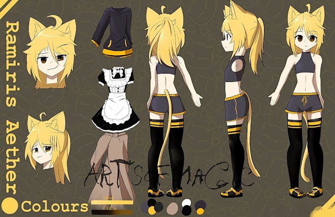 Draw cool custom reference sheets by Artsofmagicofcl | Fiverr