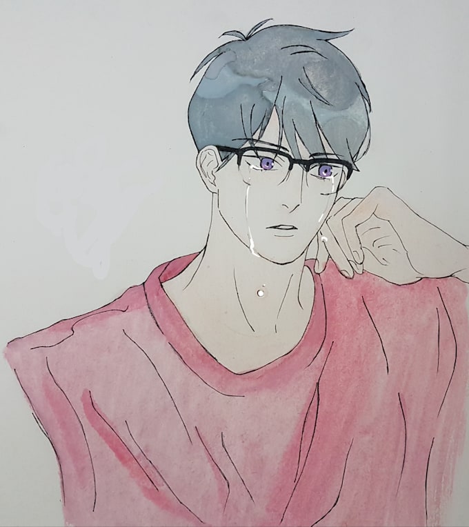 Draw anime character fan art illustration for you by Hopelessopus | Fiverr