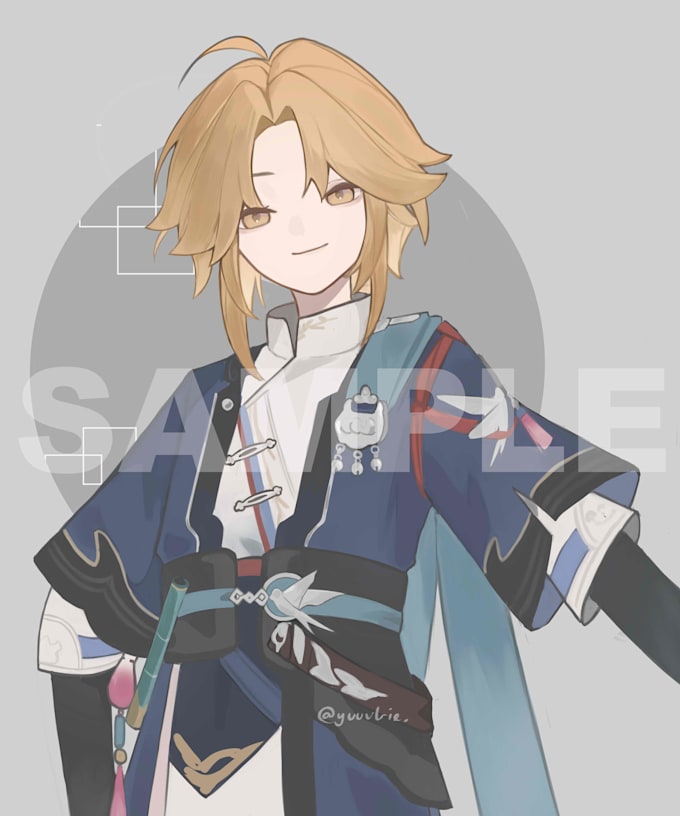 Draw anime fanart, your oc or any 2d character by Yuuvlrie | Fiverr