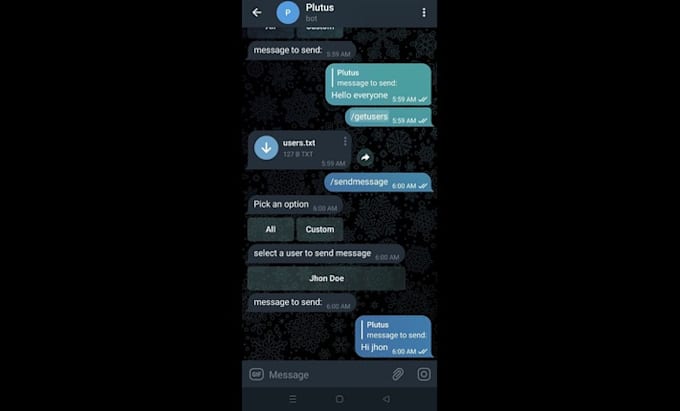 Create a telegram bot to message or dm users in your channel by Ash ...
