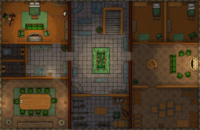 Make for you any sort of fantasy rpg tabletop map or battlemap by ...