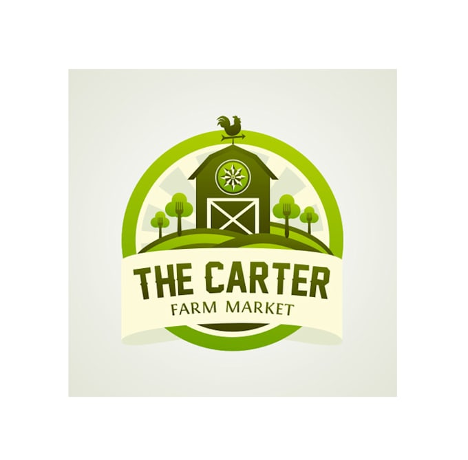 Do best quality amazing cute carter farm market logo for your business ...