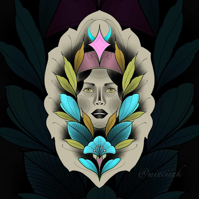 Tattoo design, sticker design, logo design by Minci107 | Fiverr