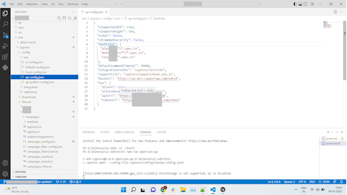 Create an automation suite using cypress and typescript by ...