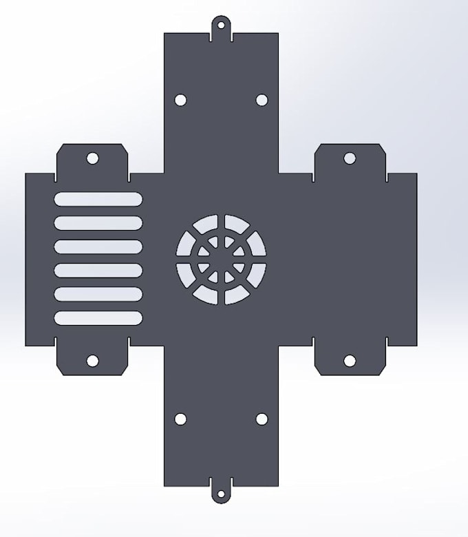Metal sheet design, modeling and dxf for laser cutting by Josefenoglio ...
