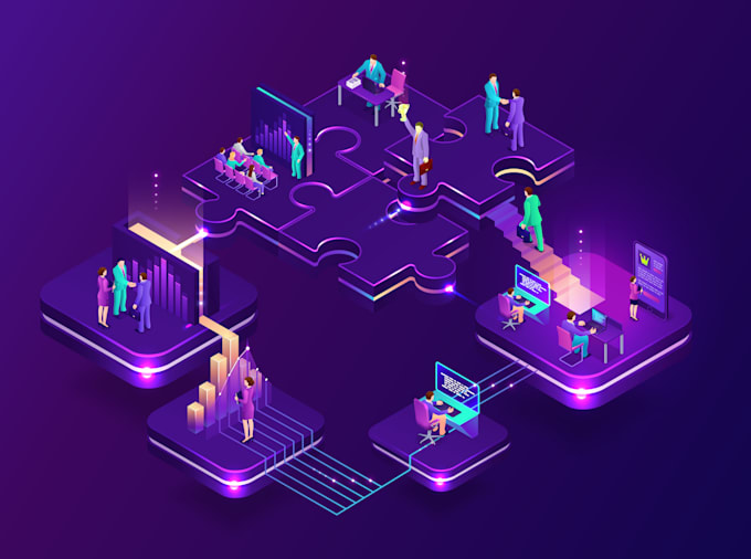 Design flat or vector 3d isometric infographics illustration by Marie ...