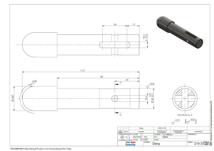 Create a production drawing for manufacturing by Tomwillems123 | Fiverr