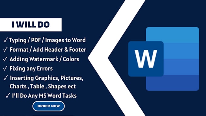Do any ms word tasks create ,design ,edit and format ,etc by Atheef ...