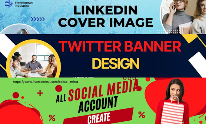 Create linkedin, twitter, instagram logo and banner design ads campaign ...